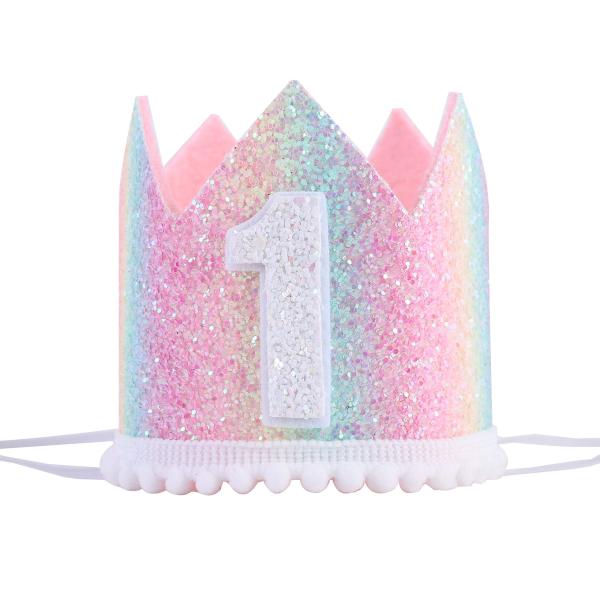 商品名:  Baby 1st Birthday Rainbow hat - First Birthday Crown hat, Baby Birthday Photo Props, Mini Rainbow Crown Party Deco...