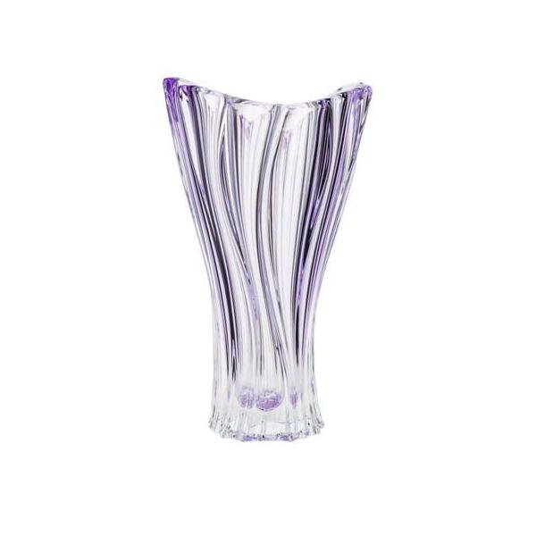 商品名: Aurum Crystal 高さ13インチ プランチカアメジストクリスタルフラワー花瓶 手作り装飾フラワージャー Bohemian Crystal 13'' Height 'Plantica' Amethyst Crystal F...