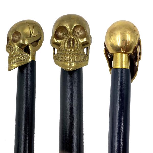 商品名:  AnNafi〓 Brass Skull Knob Walking Cane in Wood | 36 Inch Mens Walking Cane | Designer Handle Decorative Fancy Carve...