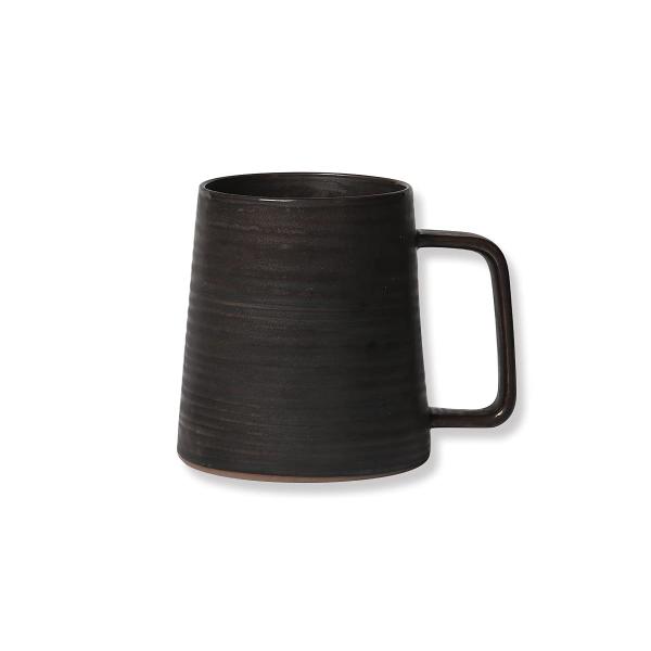 商品名: globe faith 大型ハンドメイド陶器コーヒーマグ ユニークなメタリック釉セラミックドリンクカップ コーヒーカップ 環状の質感 大きなハンドル ストーンウェア ティーマグ 家庭、オフィス、ギフト用 電子レンジ使用可 16オン...