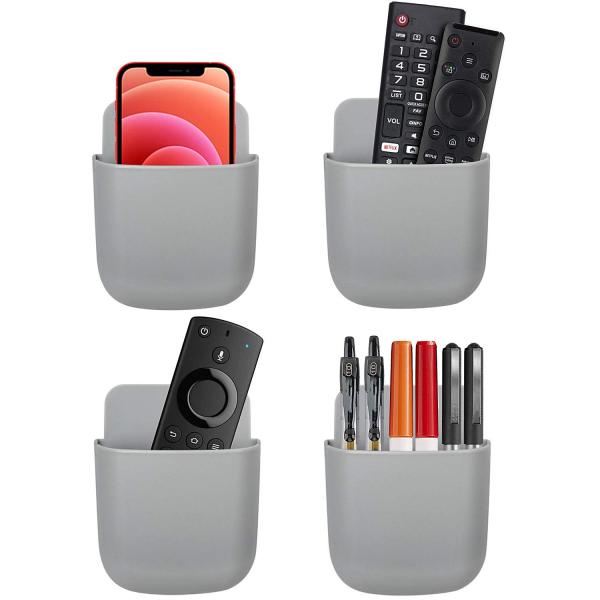 商品名:  AREAJD 4 Pack 2022 Upgrades Wall Mount Remote Control/Pen Holder/Cell Phone Holder, Tablet Charging Station with A...