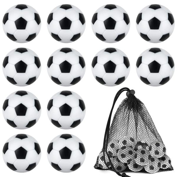 商品名: Coopay 12個 32mm テーブルサッカーサッカー交換用ボール マルチカラー 公式卓上ゲームボール 黒の巾着袋付き (ブラック/ホワイト五角形) Coopay 12 Pieces 32mm Foosball Balls Ta...