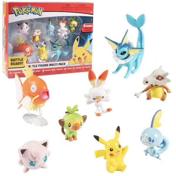 商品名:  Pokemon Battle Ready! Figure Set, 8 Pieces - Playset with 2 &amp; 3 inch Figures Pikachu, Scorbunny, Grookey, Sobb...