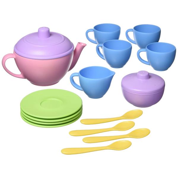 商品名:  Green Toys Tea Set, Pink 4C - 17 Piece Pretend Play, Motor Skills, Language &amp; Communication Kids Role Play Toy...
