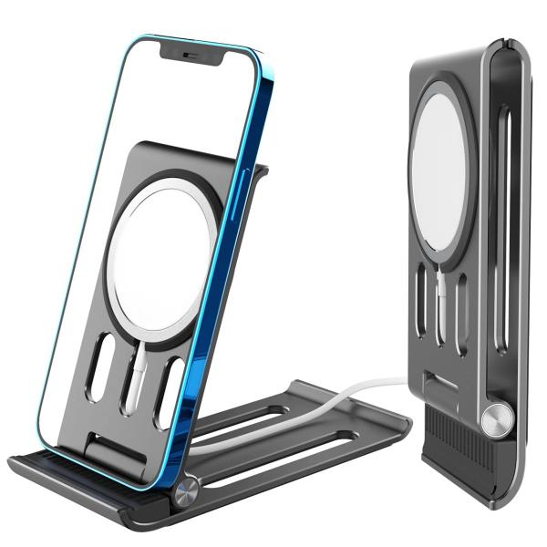 商品名:  HALLEAST Compatible with for Charger Stand, Adjustable Foldable Desktop Aluminum Metal Holder Compatible with for ...