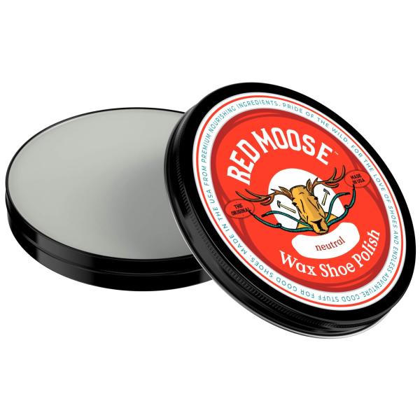 商品名: プレミアムワックスシューポリッシュ - レザーシューズとブーツを輝かせて保護 - レッドムース, ニュートラル, 1.8 Oz RED MOOSE Wax Neutral Shoe Polish - Shine and Prote...