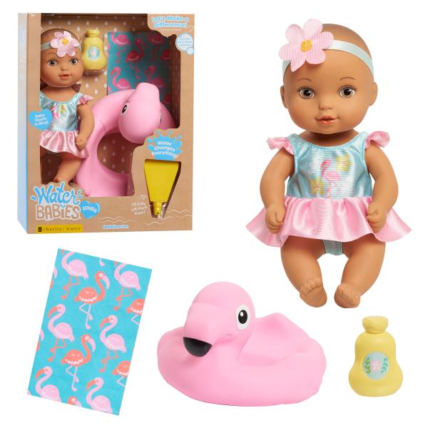 商品名:  WaterBabies Doll Bathtime Fun Flamingo, Support a Partnership with charity: water, Water Filled Baby Doll, Kids To...