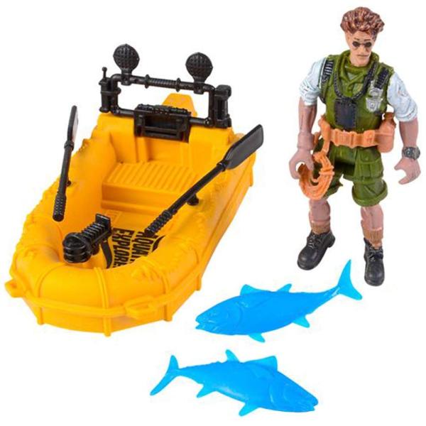 商品名:  ArtCreativity Small Aquatic Play Set for Kids, Cool Playset with Action Figure, Floating Boat, and 2 Fish, Fun Bat...