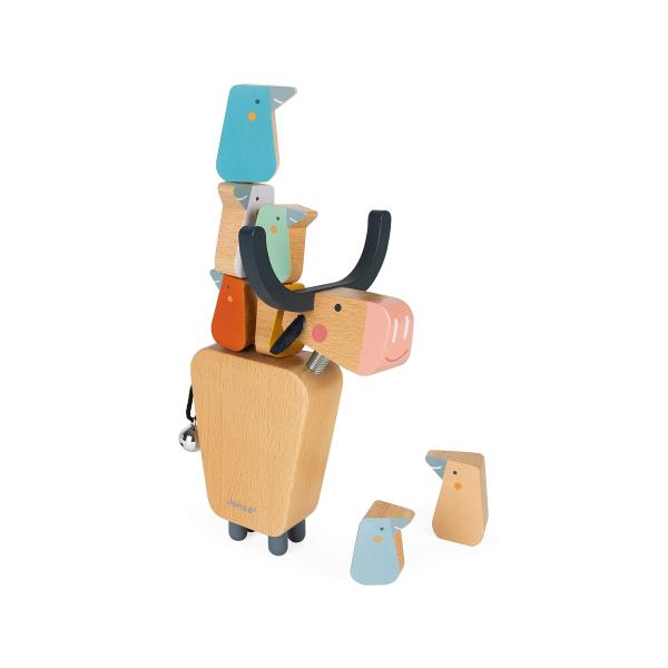 商品名:  Janod ? Water Buffalo Wooden Balancing Game for Hand-Eye Coordination and Fine Motor Skills -- 11 Piece Set ? Ages...