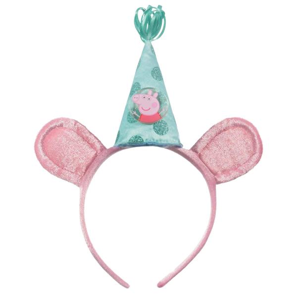 商品名:  Peppa Pig Confetti Party Deluxe Headband - 6.5" x 8.5" (Pack of 1) - Pink &amp; Green Hair Accessory - Perfect for...