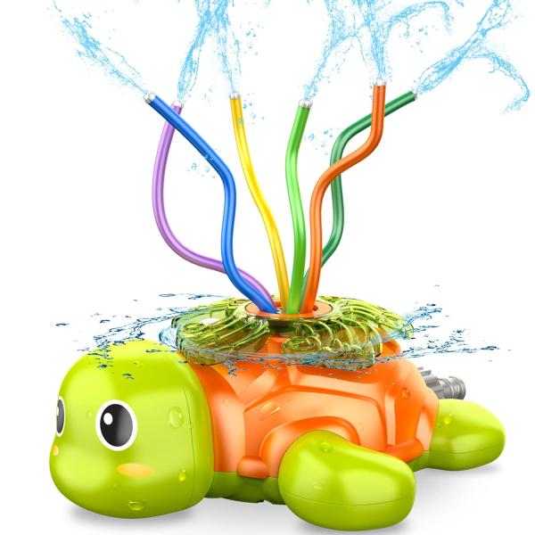 商品名:  SAOCOOL Water Toys Sprinklers for Kids, Kids Sprinkler for Yard Game with Wiggle Tubes, Spinning Turtle Water Spri...
