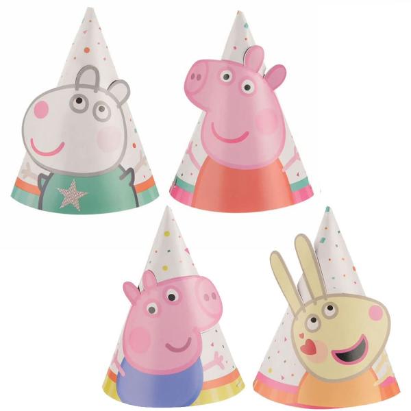 商品名: [アムスキャン] ペッパピッグ「コンフェティパーティー」 ミニ パーティ ハット Adorable Multicolor Peppa Pig Confetti Party Mini Hats - 3.66" x 2" (Pack ...