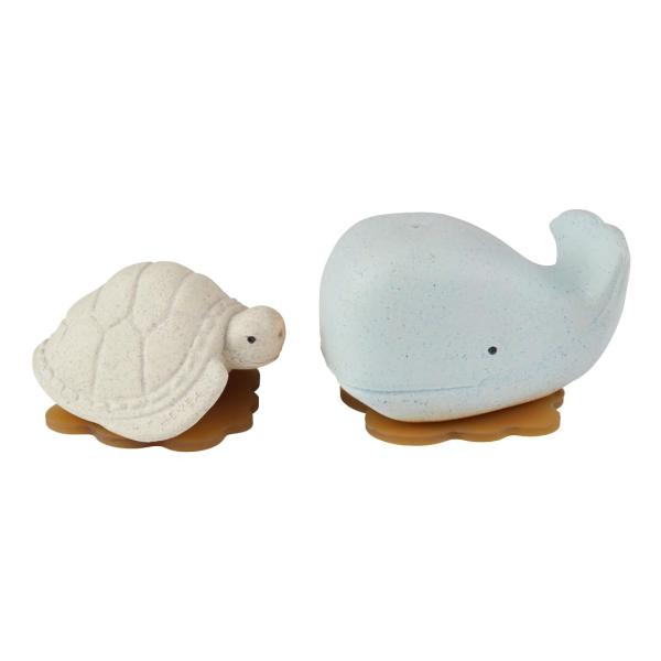 商品名:  HEVEA Squeeze'n'Splash Whale &amp; Turtle Bath Toys Gift Set - Bath Toy for Babies and Toddlers - 100% Natural Rub...