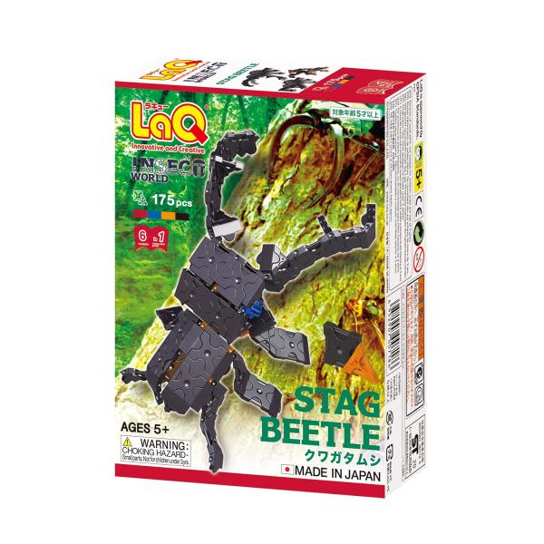 商品名: Yoshiritsu LaQ インセクトワールド クワガタムシ LaQ Insect World Stag Beetle | 175 Pieces | 6 Models | Age 5+ | Creative, Education...