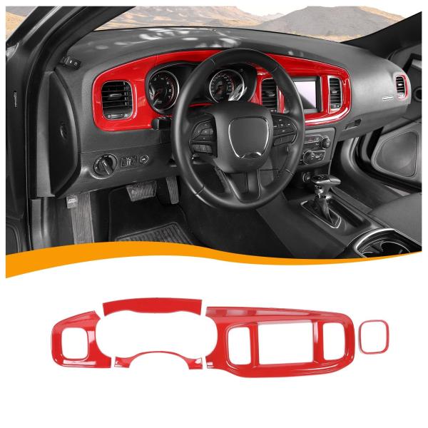 商品名:  Hoolcar Interior 8.4 Inch Screen Center Console Dashboard Trim for 2015-2020 Dodge Charger, Redブランド: Hoolcar高さ: 48...
