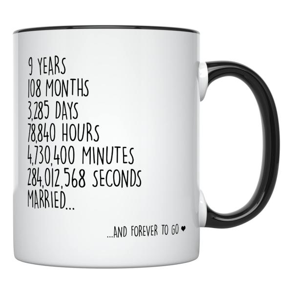 商品名:  YouNique Designs 9 Year Anniversary Mug, 11 Ounces, Funny 9th Anniversary Coffee Mug for Him, Ninth Year Pottery A...