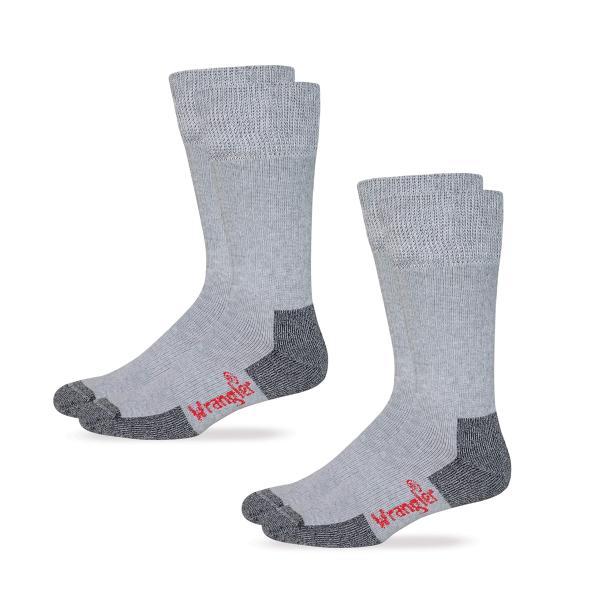 商品名:  Wrangler Mens UltraDri Non Binding Stretch Top Crew Work Boot Socks 2 Pair Pack (Grey, l)ブランド: Wrangler商品サイズ: Larg...