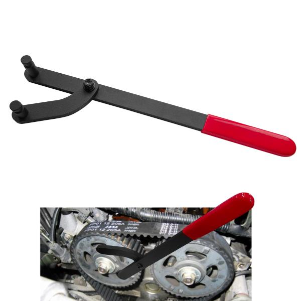 商品名: ユニバーサルカムシャフトプーリーホルダーツール カムシャフトプーリー取り外しツール カムプーリーホルダー カムスプロケット保持ツール ダッジ アウディ クライスラー フォード GM ホンダ マツダ 日産 トヨタ ボルボに対応 Un...