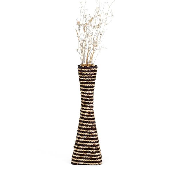商品名:  Leewadee Large Floor Vase ? Handmade Flower Holder Made of Bamboo and Bast, Sophisticated Funnel Vessel for Decora...