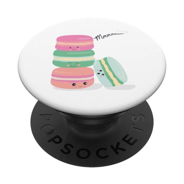 商品名:  Macarons Paris Souvenir Cookie Kawaii French Women Girls Mom PopSockets PopGrip: Swappable Grip for Phones &amp; T...
