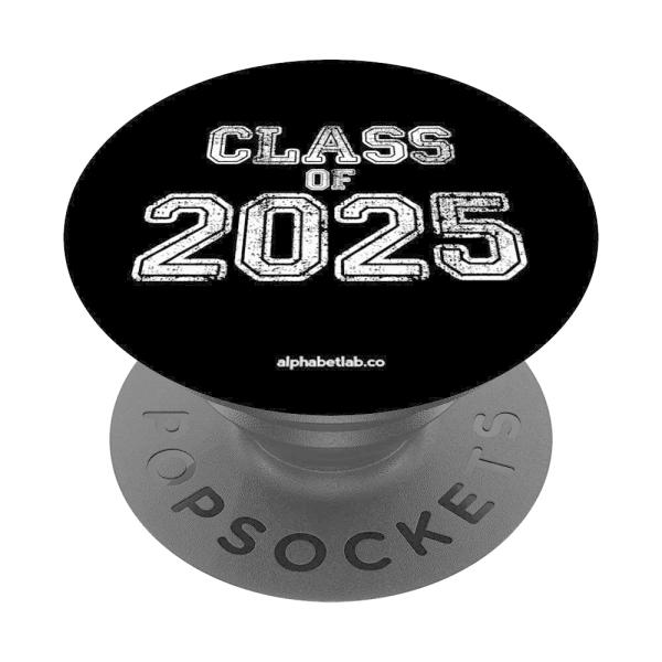 商品名:  Class of 2025 | Senior 2025 Graduation Vintage School Spirit PopSockets PopGrip: Swappable Grip for Phones &amp; T...