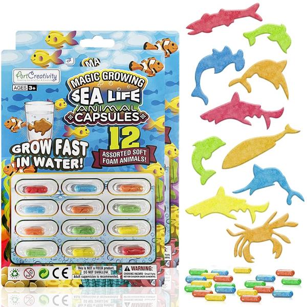 商品名: ArtCreativity マジック成長海洋生物 動物カプセル 2パック 各12個の拡張動物カプセル付き 水で育てる かわいい色とデザインバラエティ 子供の誕生日パーティーの記念品 コンテスト賞品 ギフトアイデア ArtCreat...