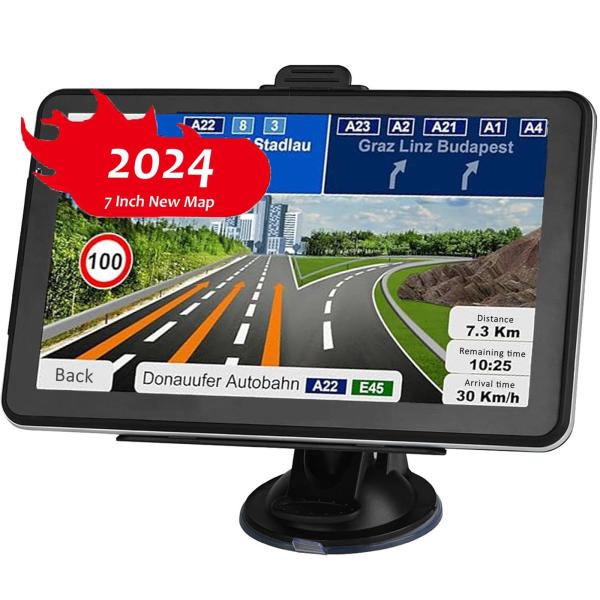 商品名:  GPS Navigation for Car, Latest 2024 Map 7 inch Touch Screen Car GPS 256-16GB, Voice Turn Direction Guidance, Suppo...