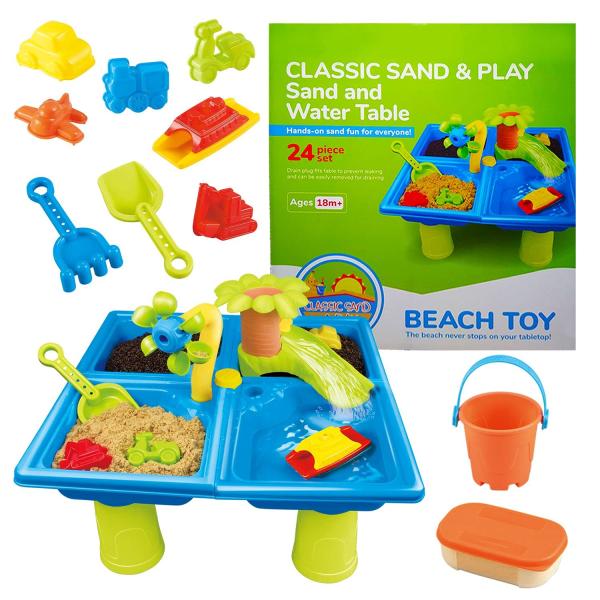 商品名:  CLASSIC SAND &amp; PLAY Sand and Water Table for Kids, 24 Pc Set, Fun Activity Center for Toddlers with Plastic Mo...