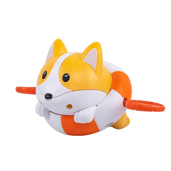 商品名: NEXTAKE お風呂用おもちゃ プルストリング コーギー バスタブ おもちゃ ワインドアップ 水泳 コーギー ローイング 子犬 フローティングウォータートイ 男の子 女の子 (オレンジ) NEXTAKE Bath Toy Pul...