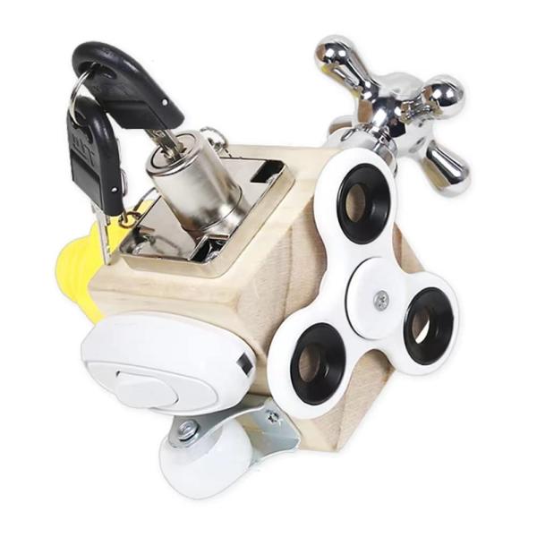 商品名: Busy Cube for Kids Sensory Busy Board Travel Toy for Toddlers 1 2 3 Years Old Educational Learning Toys Montessori ...