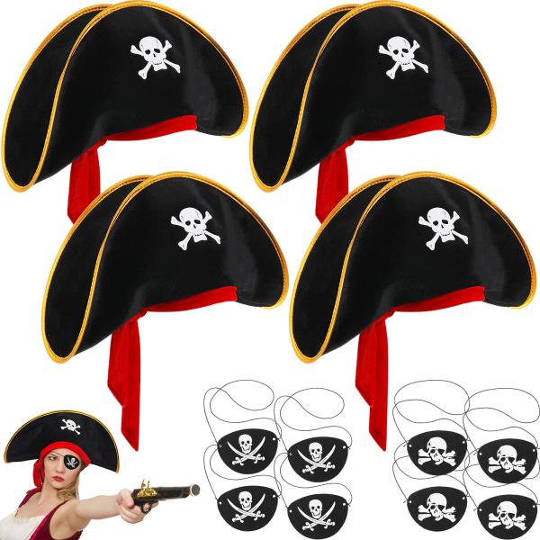 商品名:  12 Pieces Pirate Hat for Kids Pirate Accessories Set Kids Pirate Hats and Eye Patches for Halloween Pirate Costume...