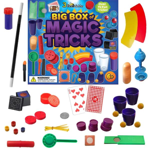 商品名:  3 Bees &amp; Me Deluxe Magic Kit Set with Toy Wand &amp; 75 Magic Tricks for Kids - Best Age 6 7 8 9 10 11 12ブランド:...