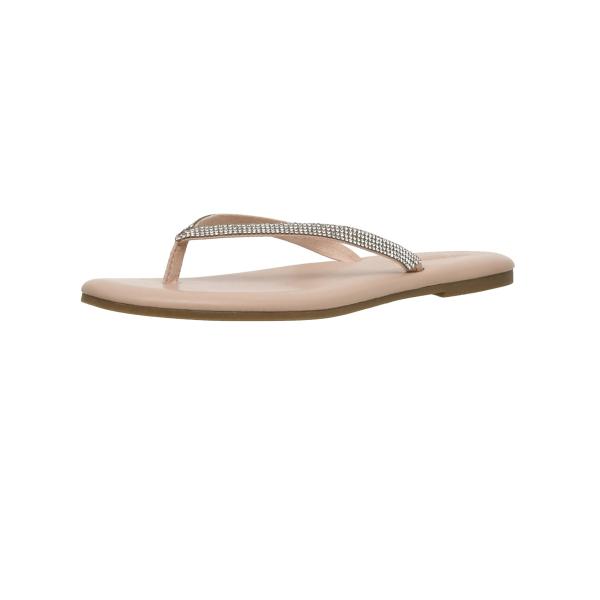 商品名: Cushionaire レディース Ciara ジュエル付きビーチサンダル 低反発素材, ブラッシュ(Blush), 6 CUSHIONAIRE Women's Ciara Jeweled Flip Flop Sandal wit...