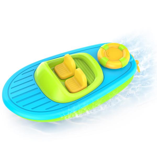 商品名:  KINDIARY Bath Toy, Floating Wind-up Boat, Water Table Pool Bath Time Bathtub Tub Toy for Toddlers Baby Kids Infant...