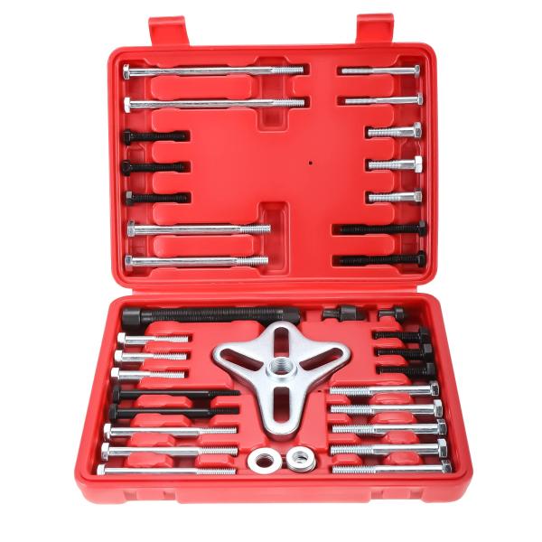 商品名: BTSHUB 46ピース ハーモニックバランサープーラー ステアリングホイールプーラーギア フライホイールリムーバー クランクシャフトプーリー取り外しセット ほとんどの車、ピックアップ、SUVに適しています BTSHUB 46pc...