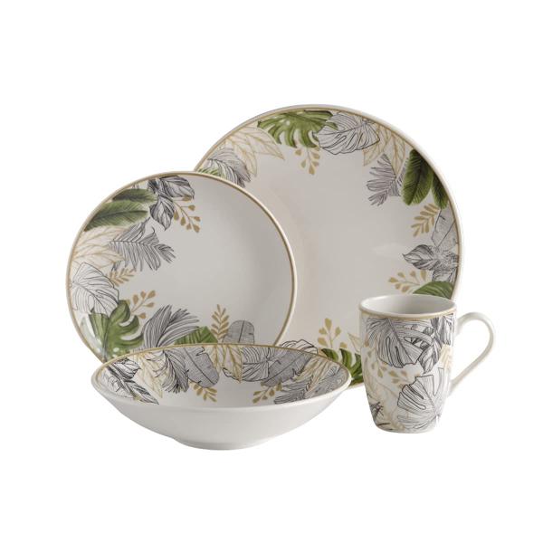 商品名: コロナ食器セット 16ピース 土物 | ナチュラル | セット de Vajilla 4 プエスト | 16 ピエザ | セラミカ Corona Dinnerware Set 16-pieces Earthenware | Nat...