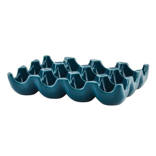 商品名:  Rachael Ray Solid Glaze Ceramics Egg Tray/Holder, 12 Cup, Tealブランド: Rachael Ray商品サイズ: 12 Cup高さ: 25.1968cm横幅: 18.69...