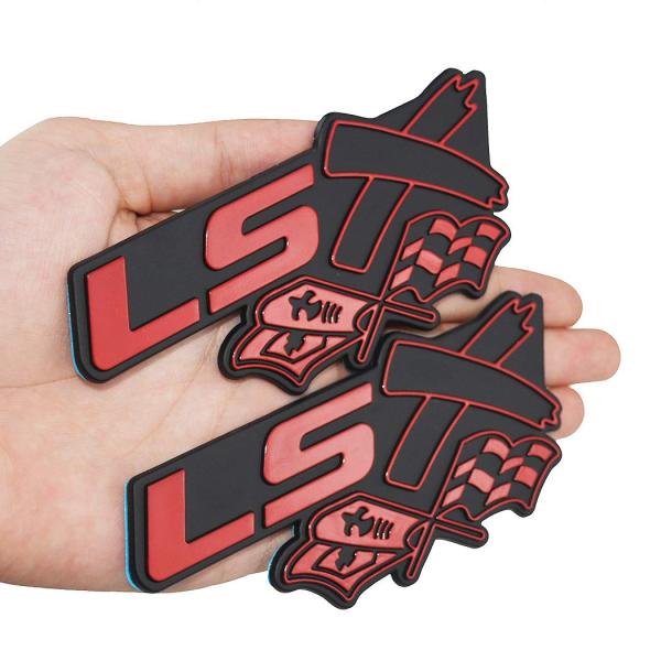 商品名:  dgea 2 Pack LSX with Flag Car Emblem 3D Self Stick Badge Side Fender Door Trunk Hood Fit for Camaro Corvette (Red ...