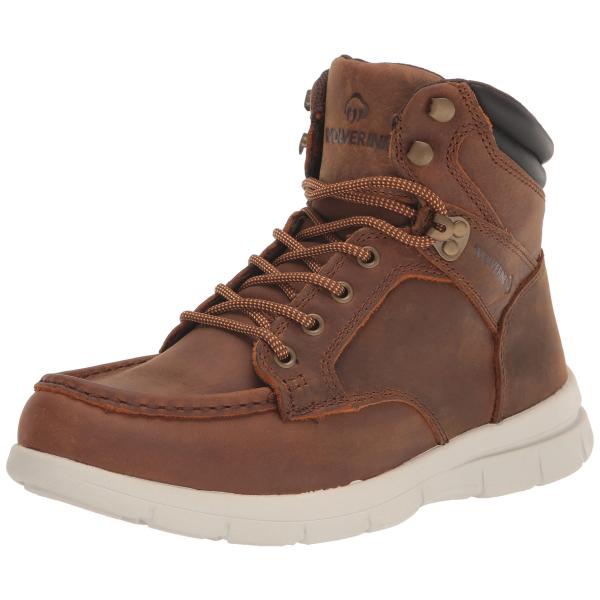 商品名:  Wolverine Men's Karlin Moc Toe Construction Boot, Brown, 9.5 X-Wideブランド: Wolverine商品サイズ: 9.5 X-Wide高さ: 36.6014cm横幅...