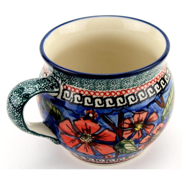 商品名:  Polish Pottery Potbelly Coffee Mug 16 Oz. From Zaklady Ceramiczne Boleslawiec Poppies Signature Unikat Patternブランド...