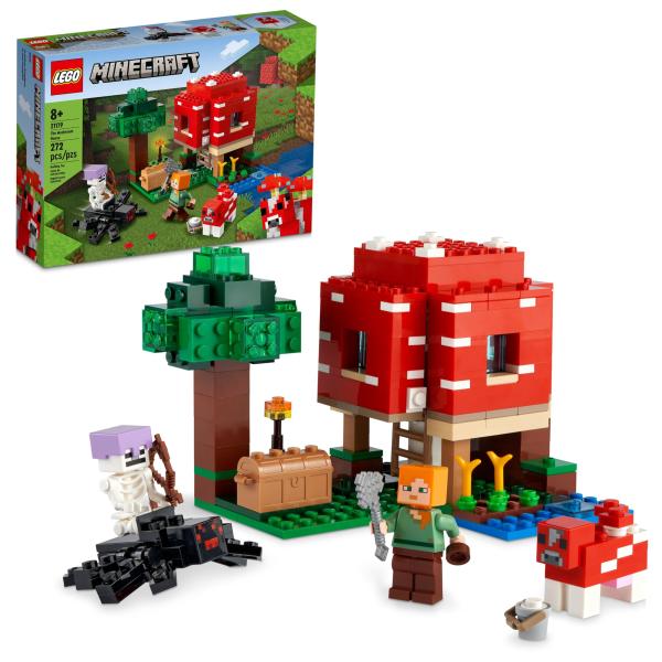 商品名: LEGO マインクラフト マッシュルームハウス 21179 組み立てキット おもちゃの家のプレイセット 8歳以上のお子様やプレイヤーに最適なギフト (272ピース) LEGO Minecraft The Mushroom Hous...