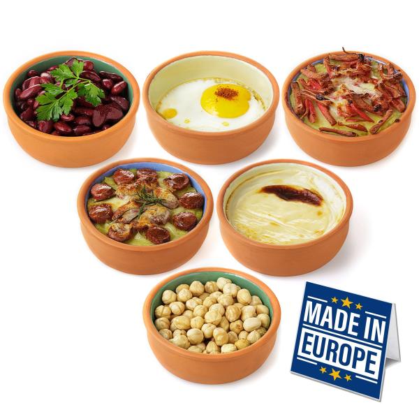 商品名:  Handmade Clay Cooking Pot Set, Handmade Terracotta Bowl, Glazed Serving Pots for Mexican Dishes, Earthenware Puddi...