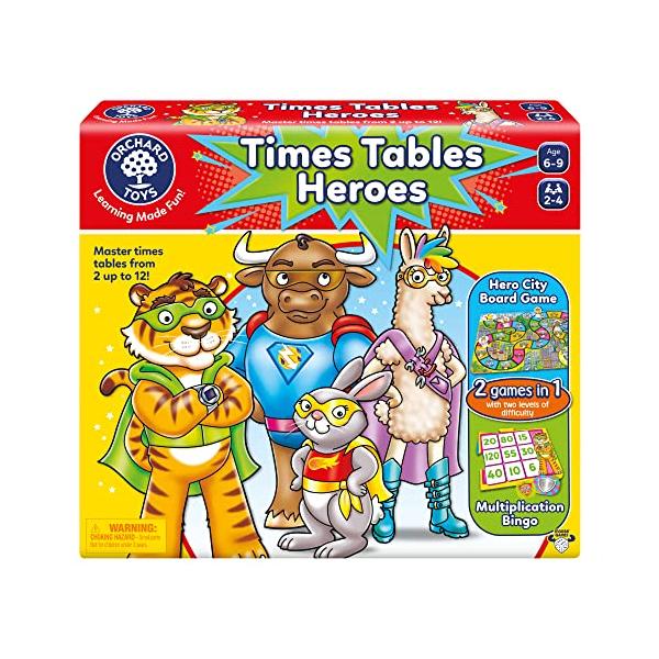 商品名: Orchard Toys Moose Games Times Tables Heroes. エキサイティングな掛け算ゲーム スーパーヒーロープレイ 対象年齢6~9歳 2~4人用 Orchard Toys Moose Games T...