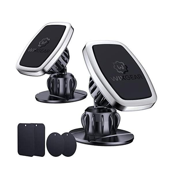 商品名:  WixGear Universal Stick On Swivel Mount (2 Pack) Dashboard Magnetic Phone Holder for Car, Phone Mount for Car for ...