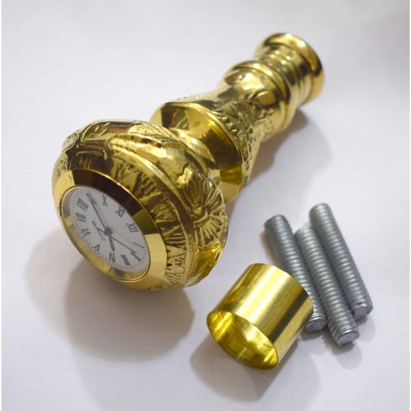 商品名: india.nautical.store ヴィンテージ アンティーク ウォーキング 杖 木製 スティック 真鍮 ハンドル ノブ 美しい時計 トップ、7 cm india.nautical.store Vintage Antique...