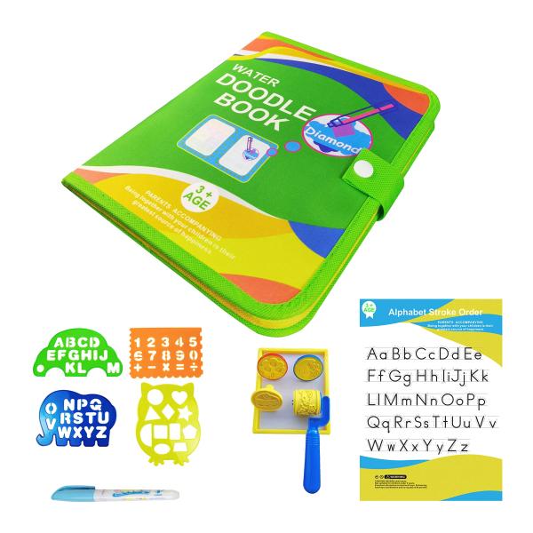 商品名: Magic Doodle Book トラベルトイ マジックペイント 水色付き 幼児 STEM 教育学習ボード Water Doodle Mat Book Travel Toy Magic Paint with Water Colo...