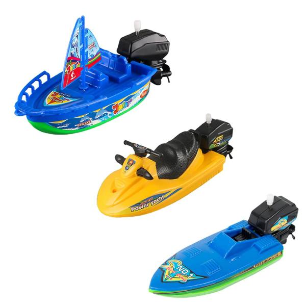 商品名:  NEXTAKE Wind-up Boat Bathtub Toy Set, Funny Windup Speed Boat Bathtub Toy Jet Ski Clockwork Sailboat Water Toy Mot...