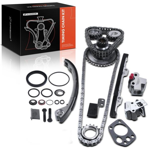 商品名: A-Premium エンジンタイミングチェーンキット テンショナー&amp;スプロケット&amp;ガイドレール付き [DOHC、4Cyl 2.4Lに適合] 日産240SX 1991-1998 [KA24DE]、交換# S778、S...
