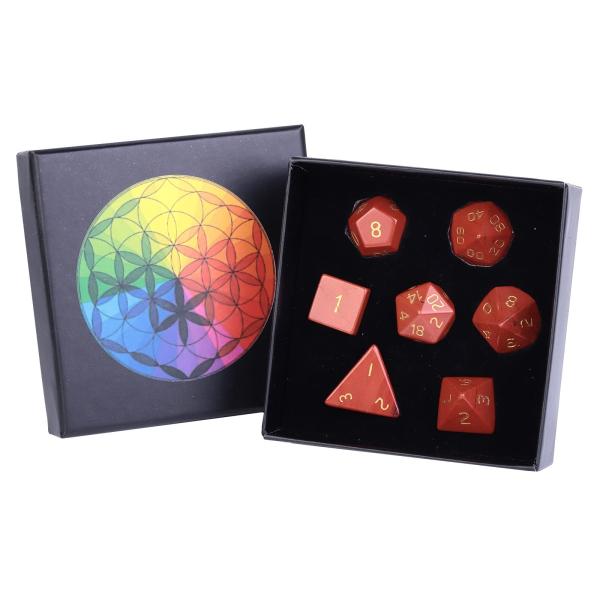 商品名: Cheungshing 手作りDND多面体Dcieセット ロールプレイングゲーム用 MTGテーブルゲーム 研磨タンブルストーンサイコロ レッドジャスパー 7個 Cheungshing 7 PCS Handcrafted DND P...