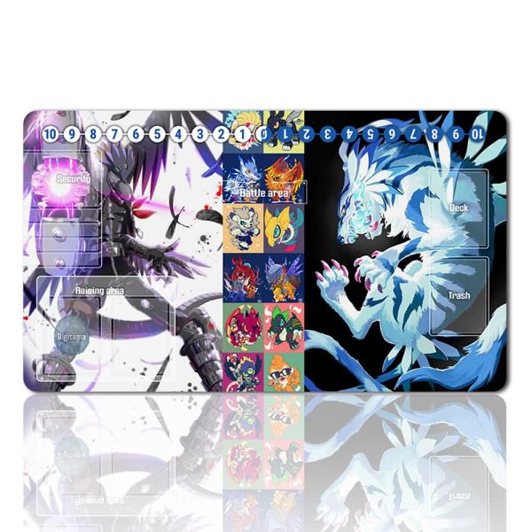 商品名: ボードゲーム DTCG プレイマット テーブルマット ゲームサイズ 60X35cm マウスパッド デジモンTCG CCG RPG対応 (010785478) LIUYANZE Board Game DTCG Playmat Tab...